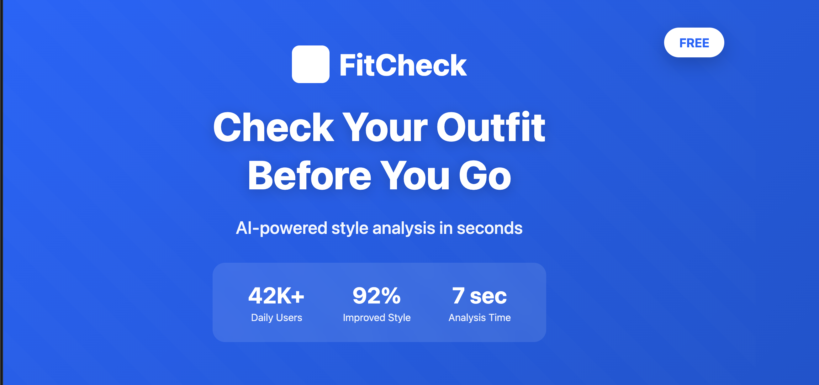 FitCheck - Daily Outfit Validation | Look Your Best Every Day